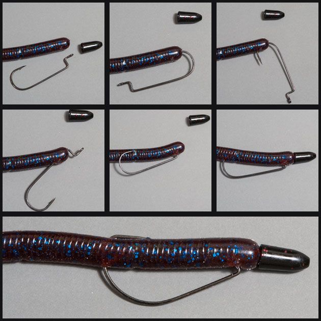 Texas Rig Fishing Diagram